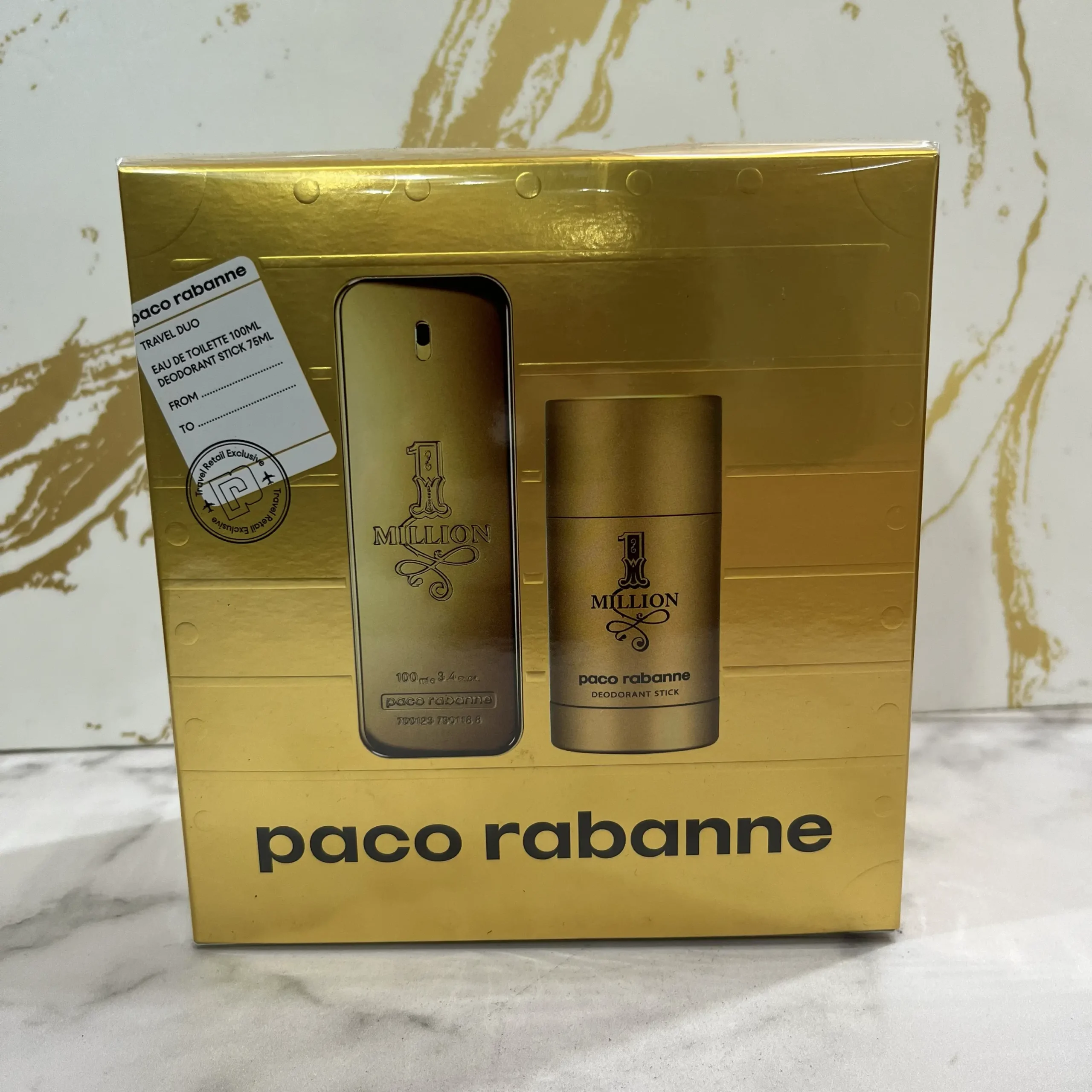 Paco Rabanne One Million Set 100ml EDT + Deodorant Stick 75ml - Jeff Store
