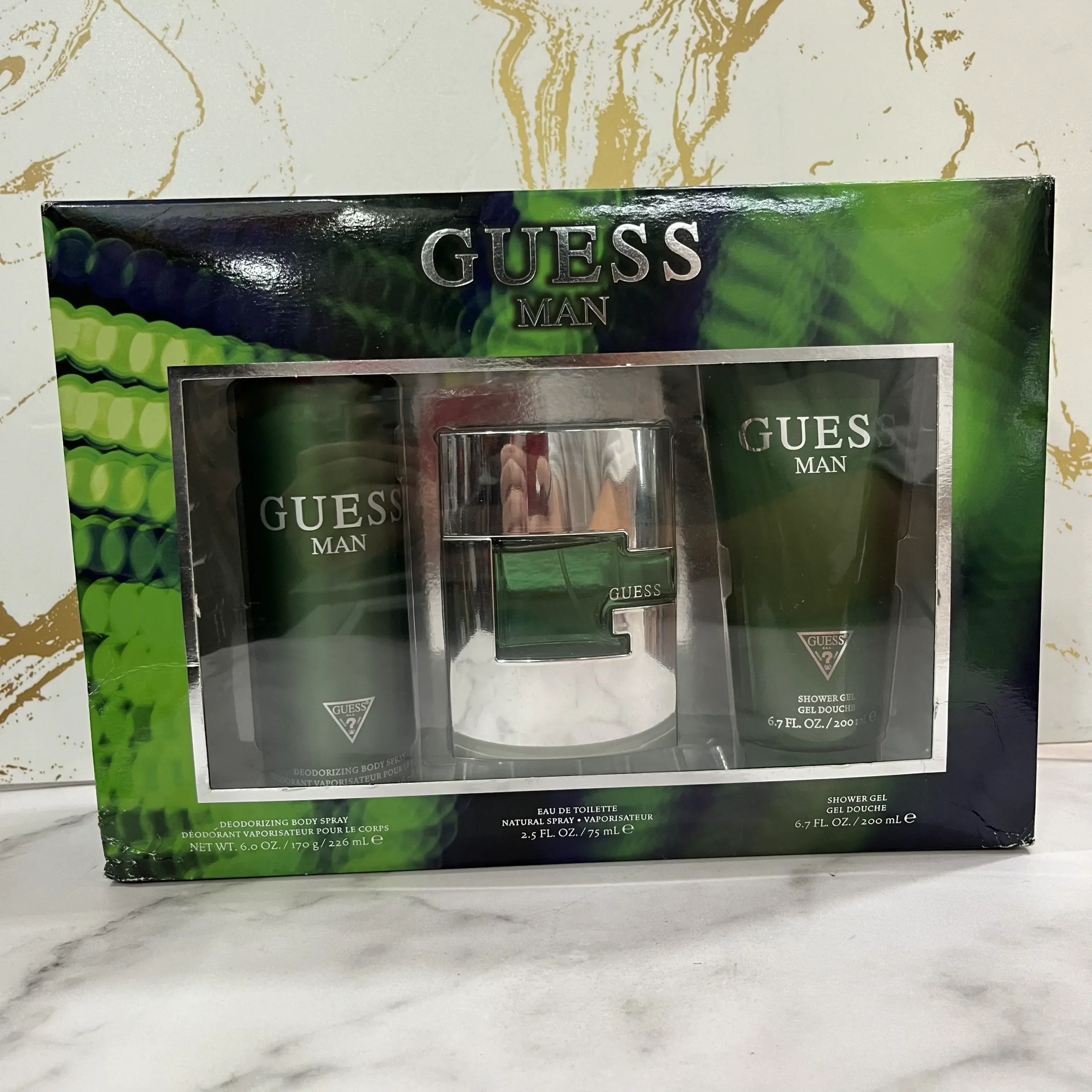 Guess Man set 75ml EDT + Shower Gel 200ml + Deodorant Spray 226ml ...